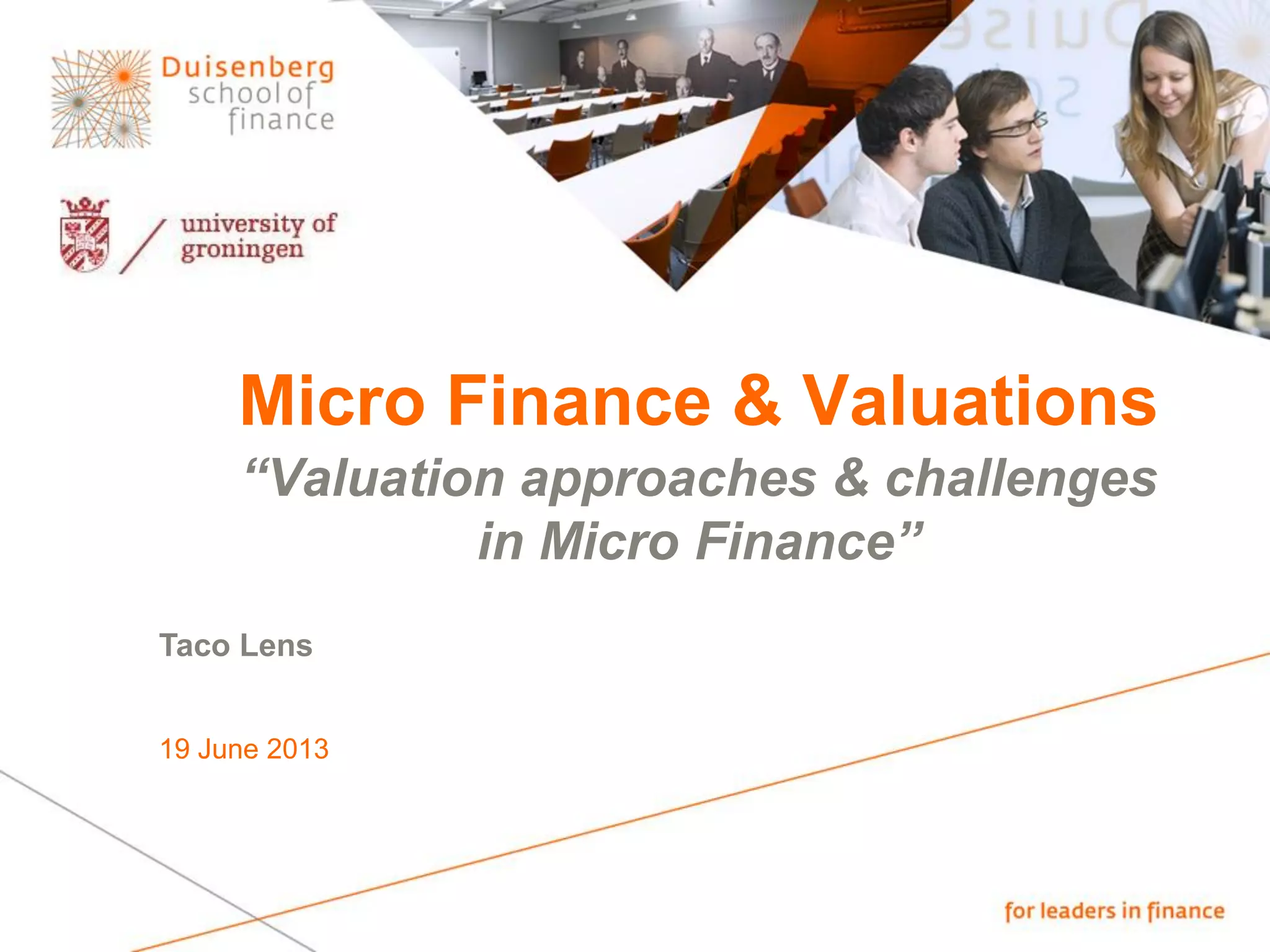 Valuation & Challenges Micro Finance Organisations | PDF