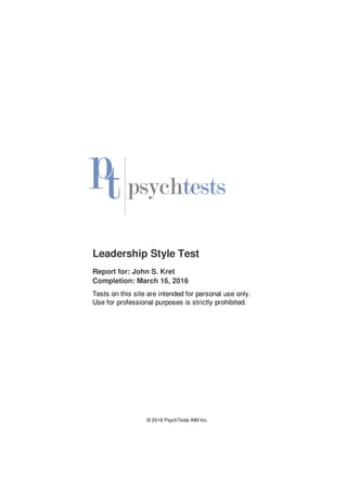 Leadership Test 03_16_16 | PDF