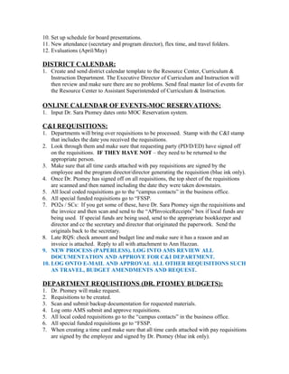 DUTIES OF EXECUTIVE DIRECTOR SECRETARY | DOC | Credit Cards | Personal Debt