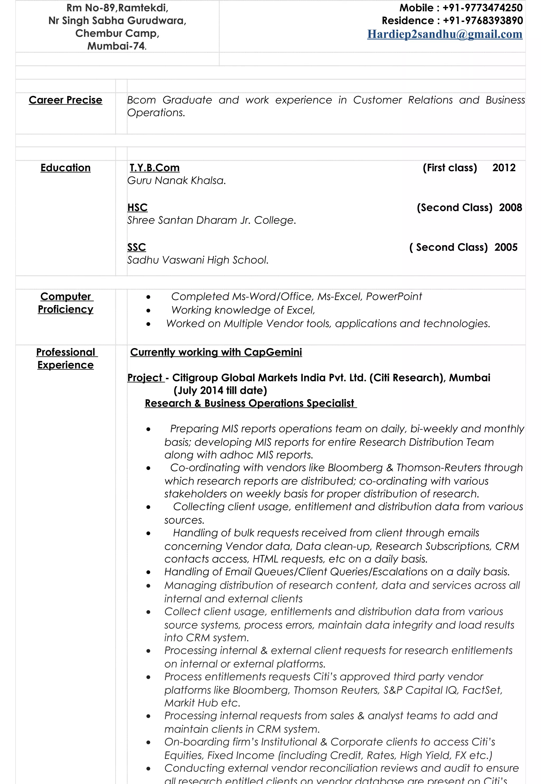 Hardiep_Resume | PDF