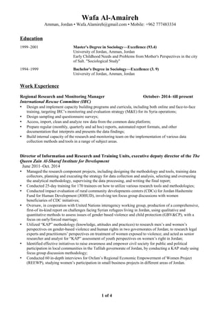 Wafa_Alamaireh CV _20160131_WA | DOC
