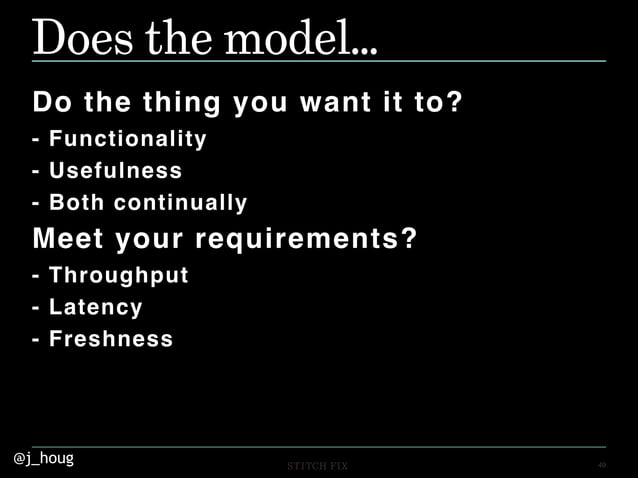 Production Model Deployment - StitchFix - 2018 | PPT