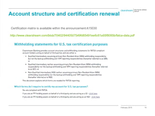 Clearstream-FATCA | PPT