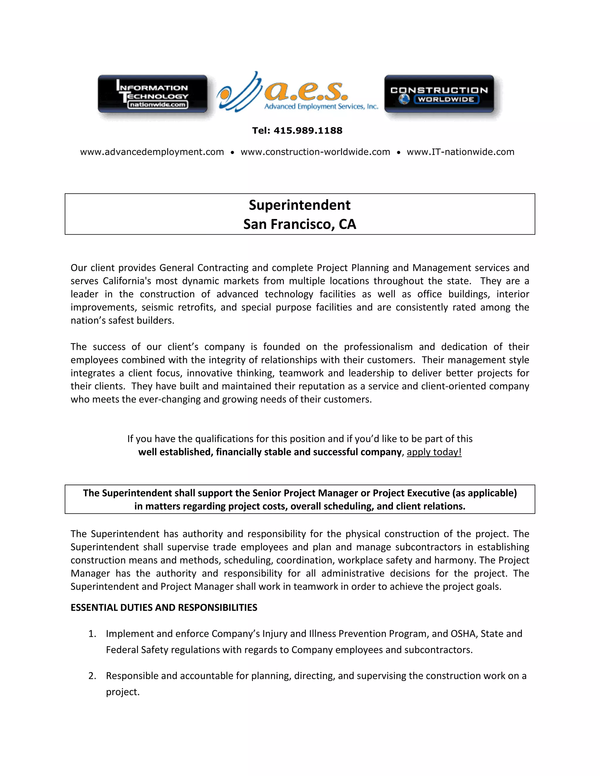 Superintendent Pdf