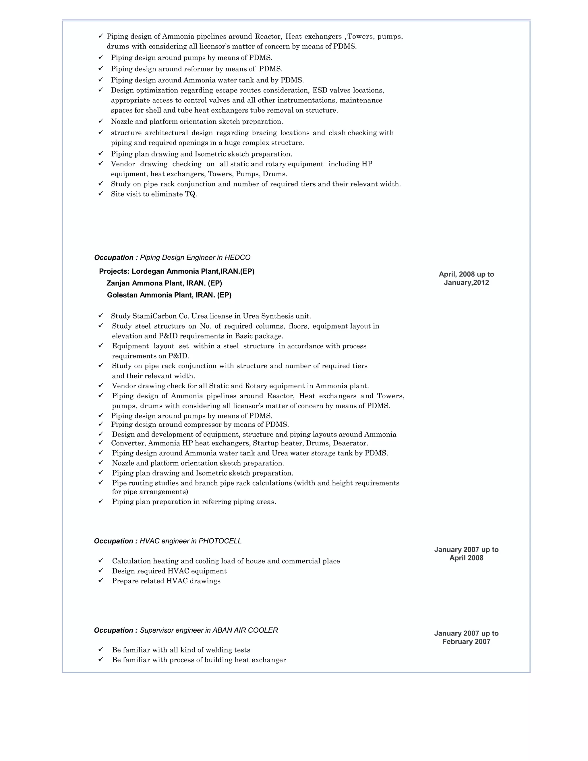 CV- sara mousazadeh2 | PDF | Civil Engineering Industry | Industries
