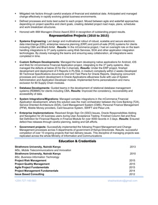Shadrack PM Resume | PDF