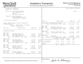 Official transcript | PDF | Undergraduate Education | College Education