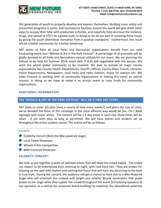 NFF Youth Parks Program_Proposal_140616-POST | PDF