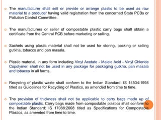Plastic Waste Management Rules 2016 | PPTX