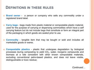 Plastic Waste Management Rules 2016 | PPTX