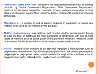 Plastic Waste Management Rules 2016 | PPTX