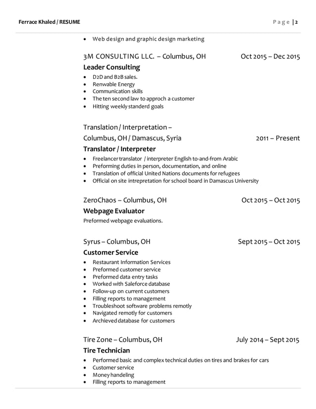 Ferrace Khaled New Resume | DOCX