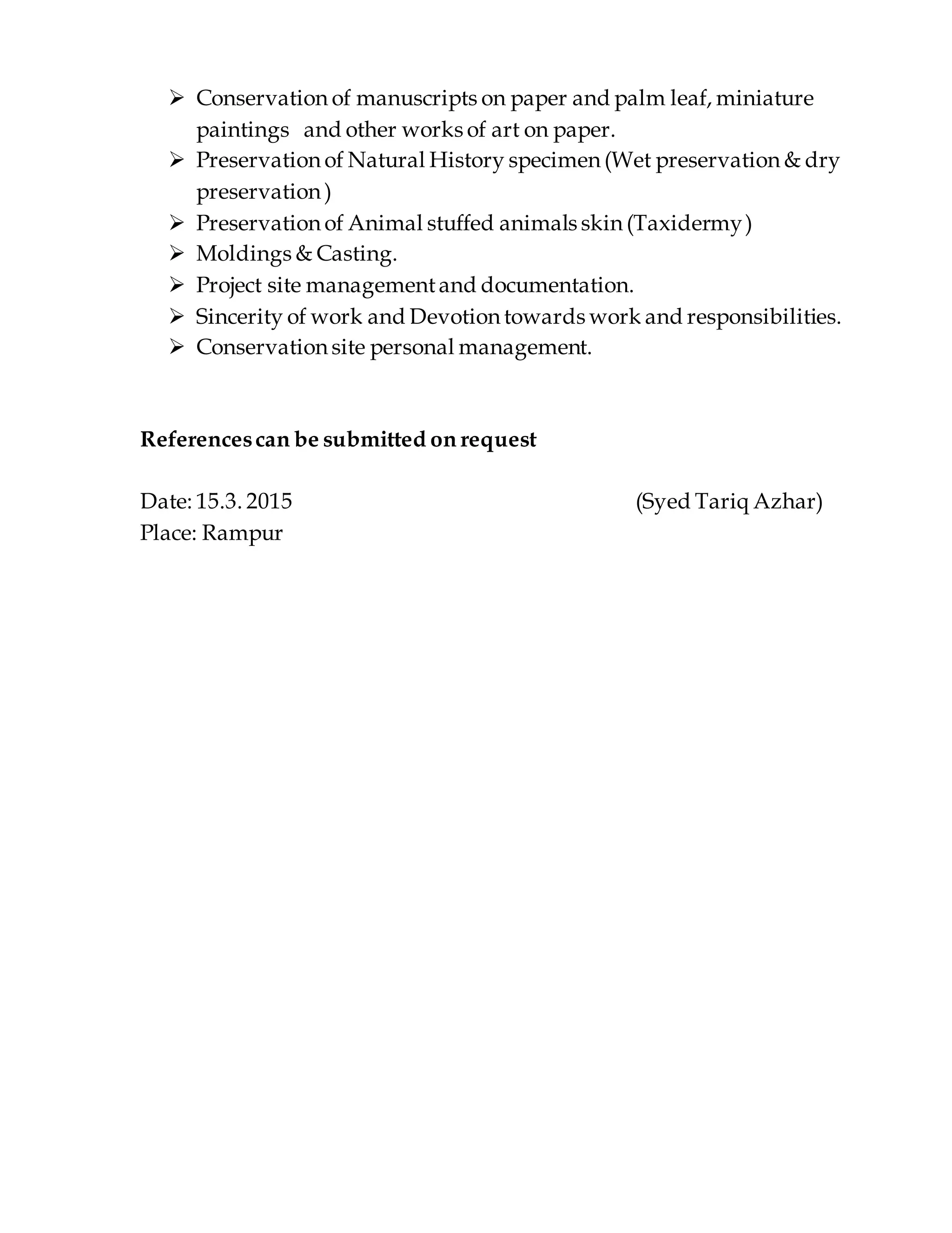 cv of syed Tariq azhar update | PDF