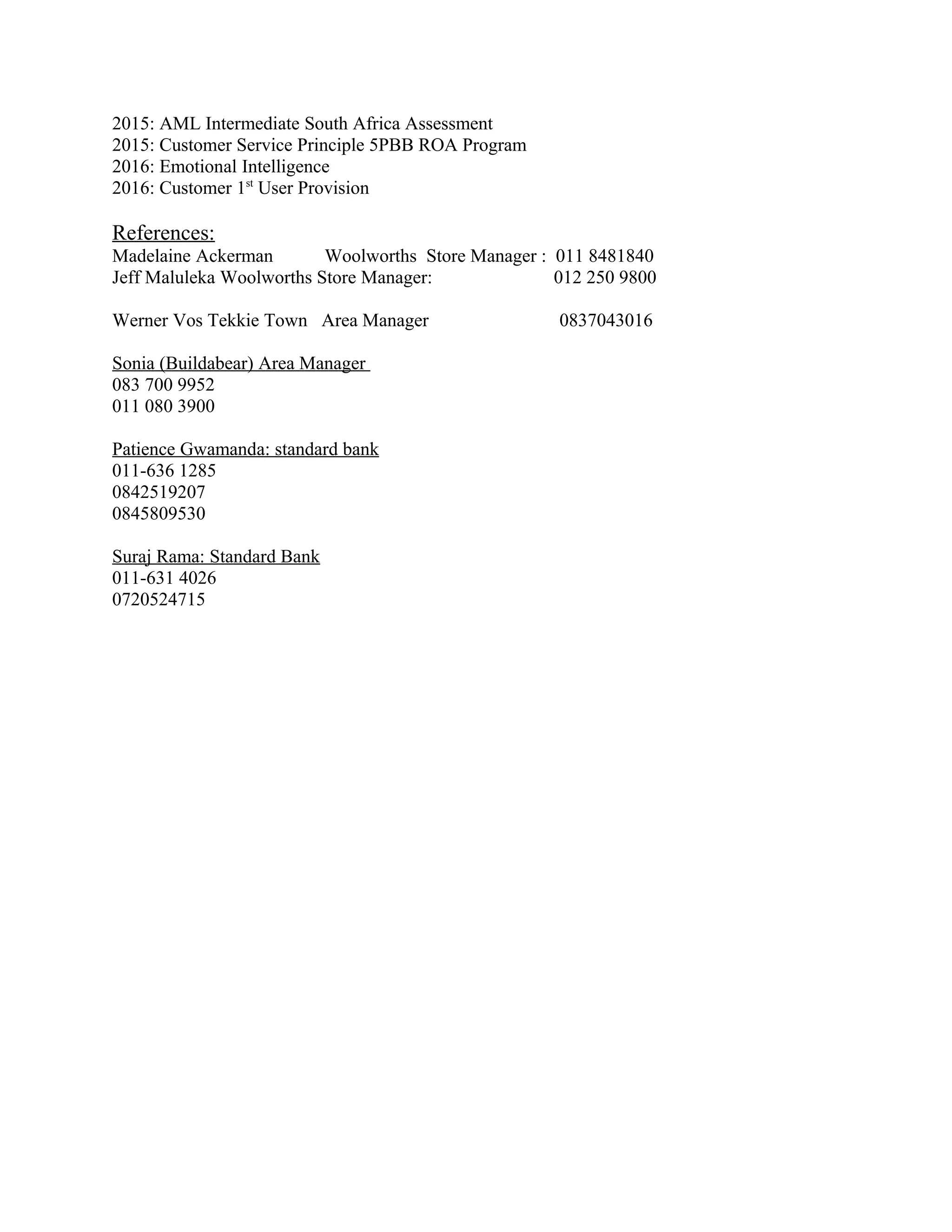 Thabo Mahlangu CV-Latest | DOC