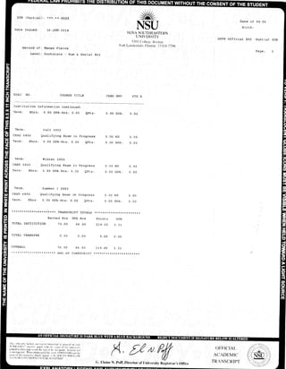 NSU_graduate_transcripts_Pierre | PDF