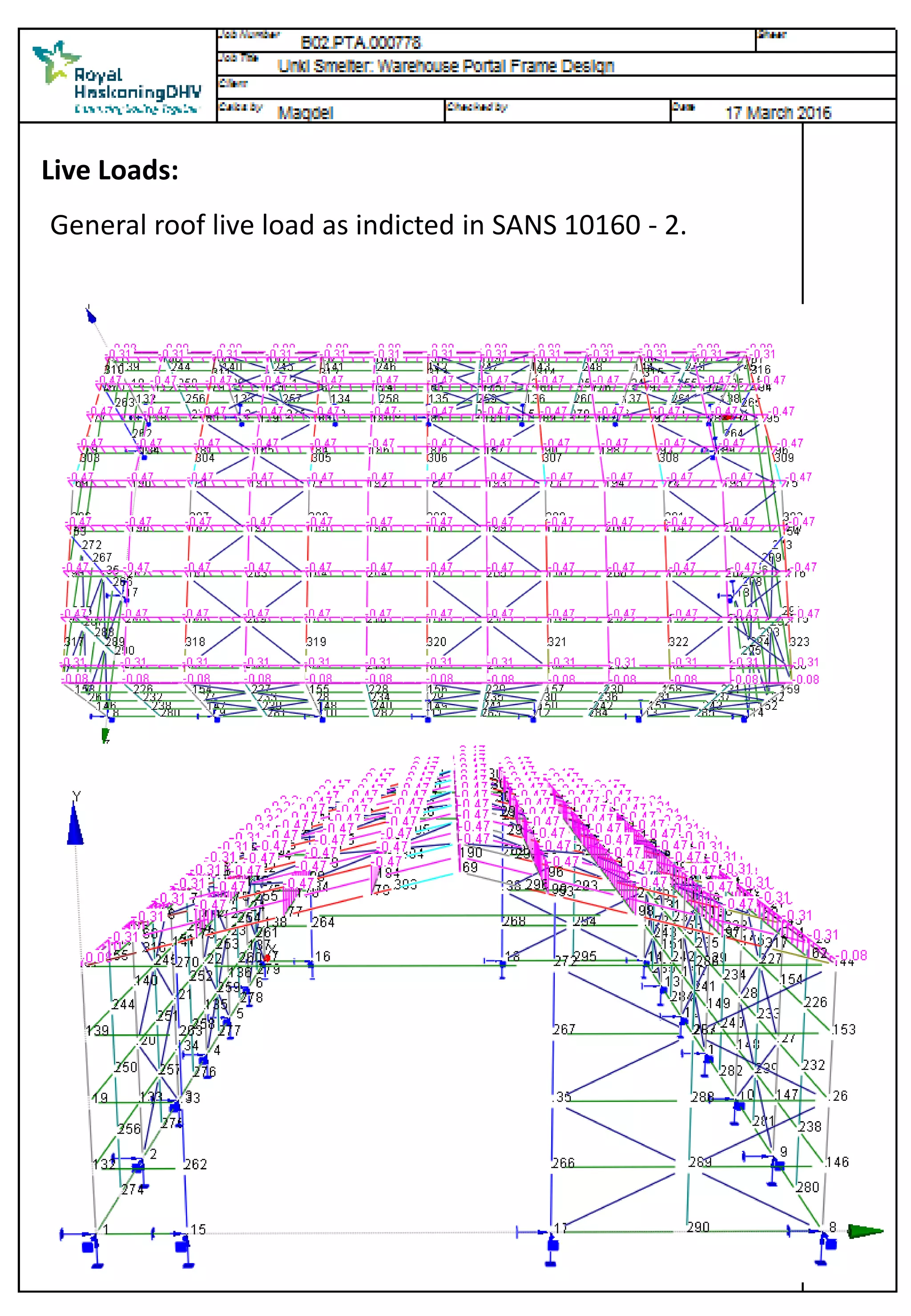 Unki Warehouse Portal Frame Design - Prokon Design Sheets REV01 | PDF