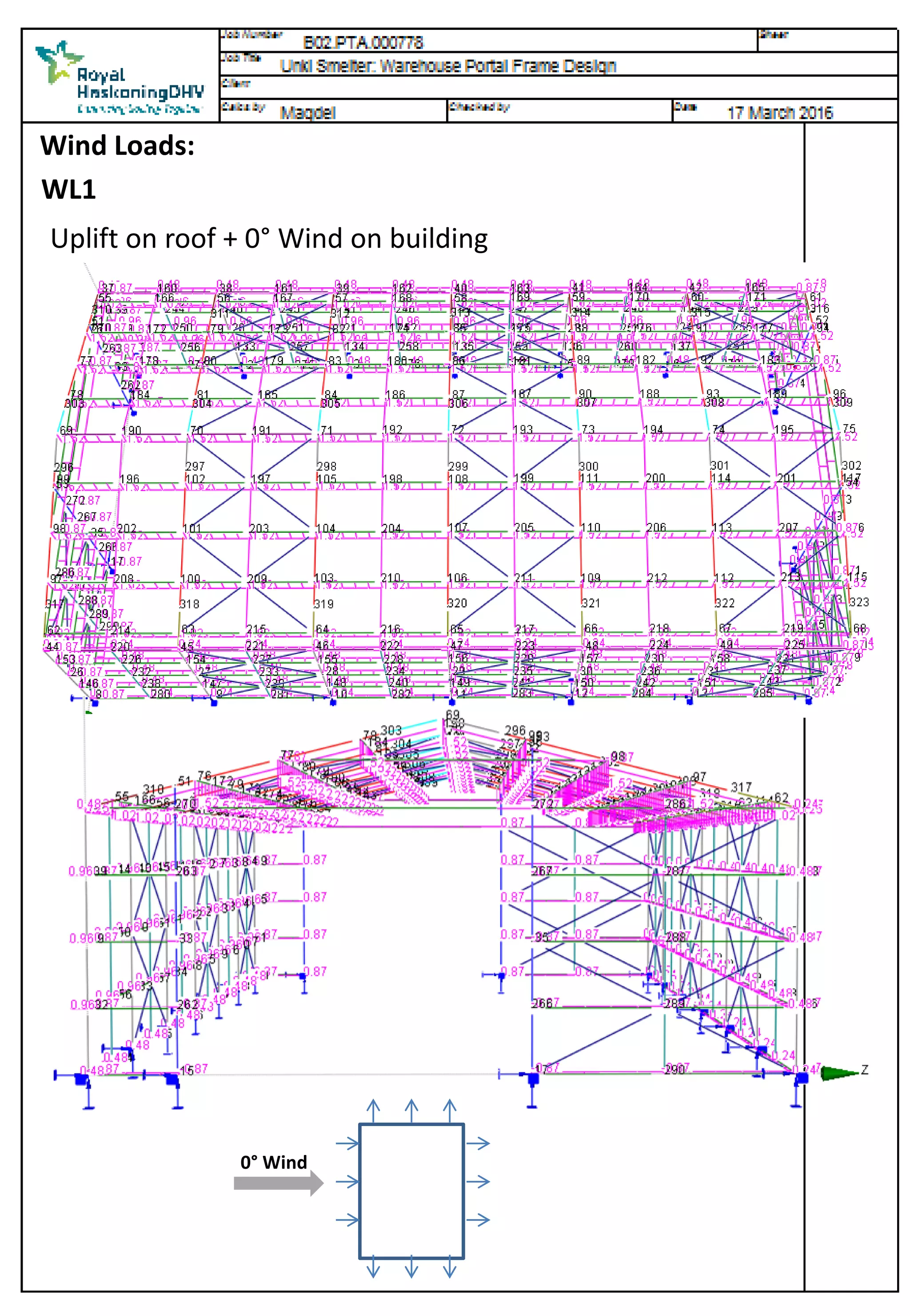 Unki Warehouse Portal Frame Design - Prokon Design Sheets REV01 | PDF
