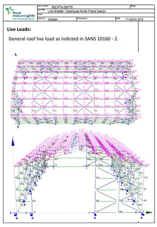 Unki Warehouse Portal Frame Design - Prokon Design Sheets REV01 | PDF
