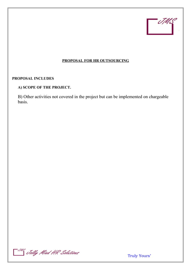 JMS Proposal HR Outsourcing | PDF
