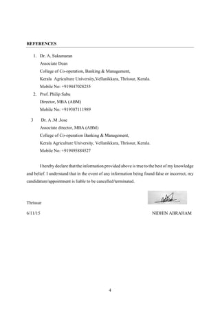 NIDHIN ABRAHAM RESUME (1) | PDF