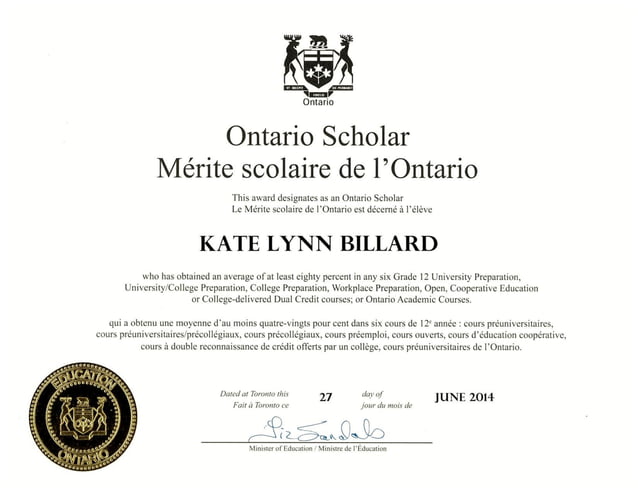 Graduating with Honours : r/OntarioGrade12s