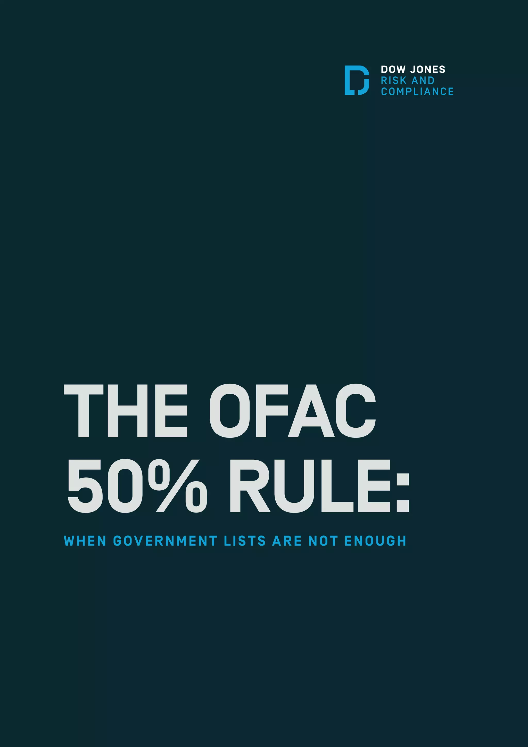 THE OFAC 50% Rule | PDF