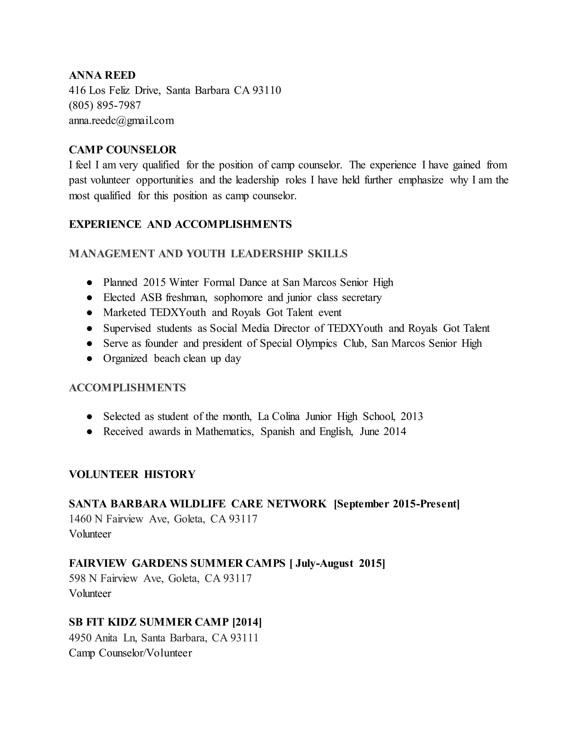 ResumeAnna | DOCX | Education