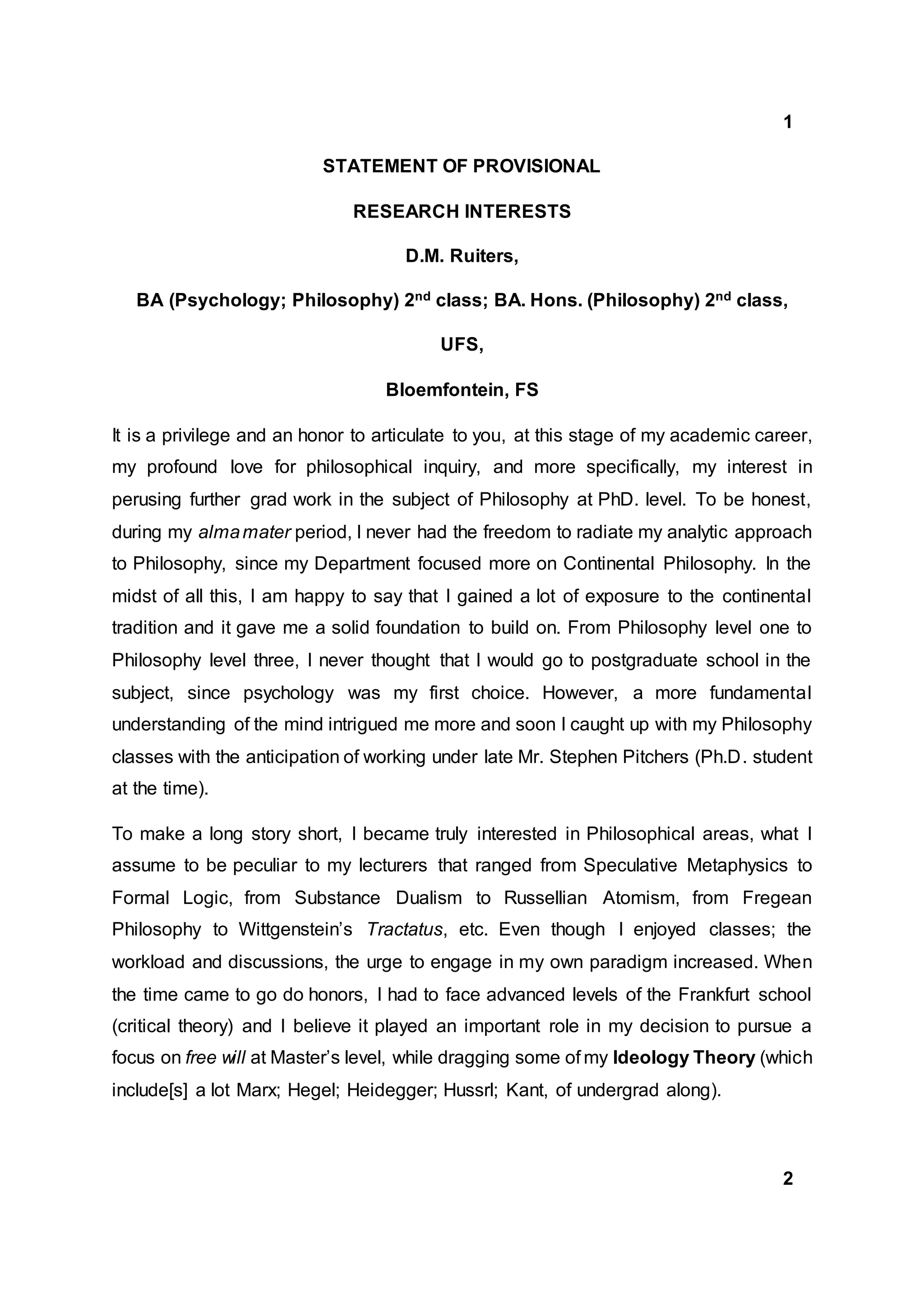 tentative PhD research interests | DOCX