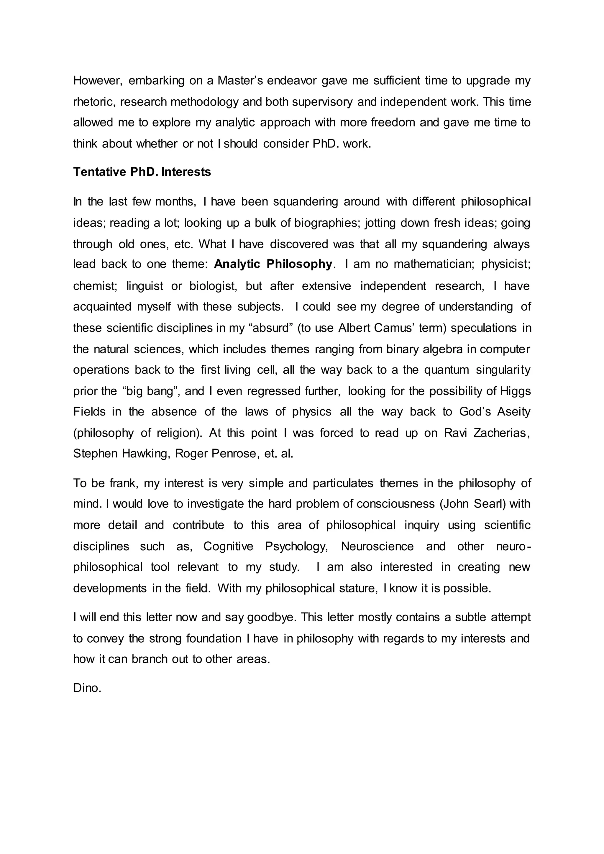 tentative PhD research interests | DOCX