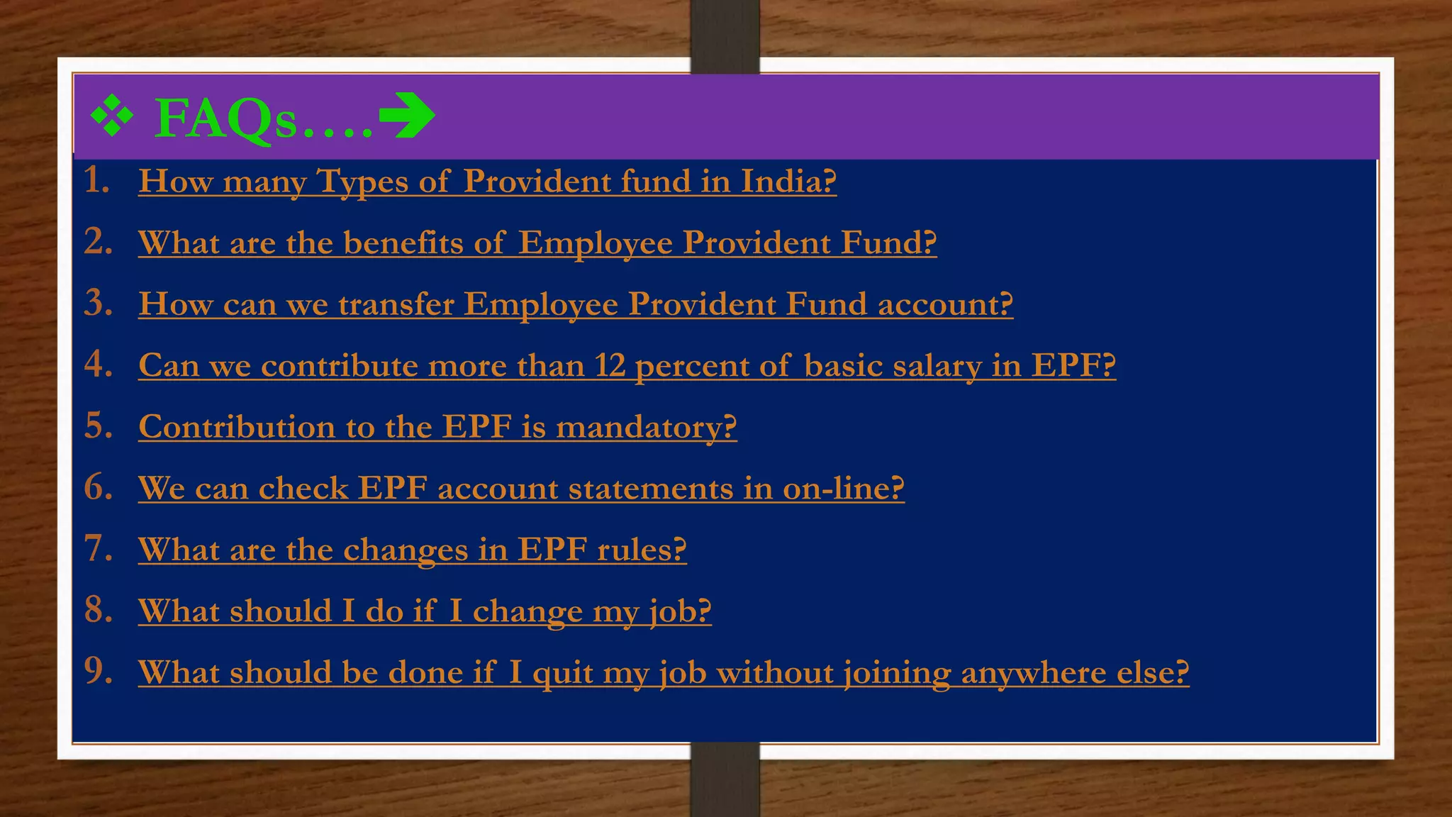 (हिंदी) EMPLOYEE PROVIDENT FUND ACT, 1952 | PPTX