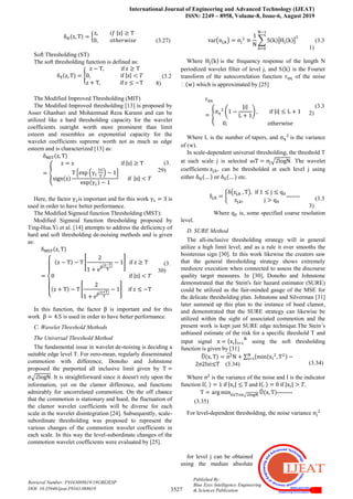 Performance on speech enhancement objective quality measures using hybrid wavelet thresholding | PDF