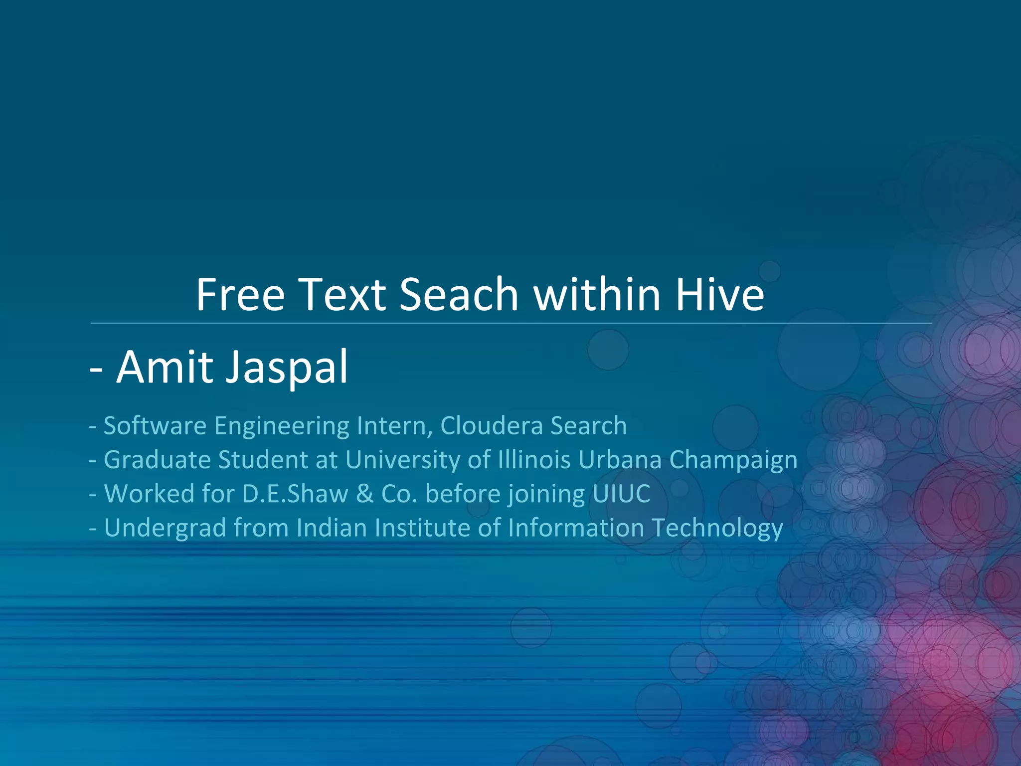 Intern Presentation - Amit Jaspal | PPT