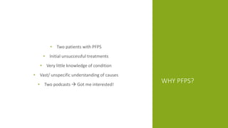 Patellofemoral Pain Syndrome (Final) | PPTX