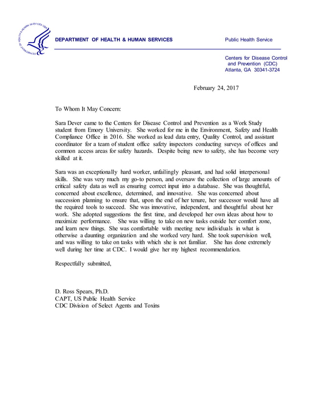 Dever_Sara_CDC_Recommendation_Letter | PDF