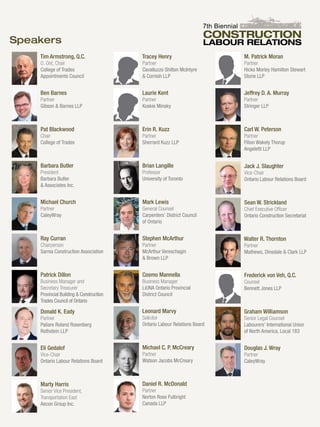7th Biennial Construction Labour Relations | PDF