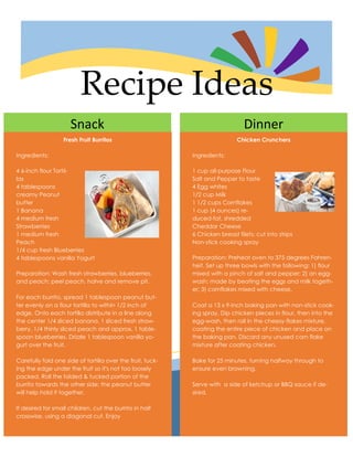 picky eaters 101 flyer | PDF