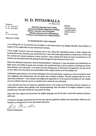 Homer Pithawala_Referral | PDF