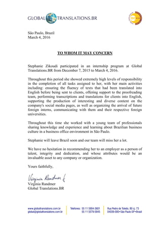 Carta de Recomendacao_Stephani e Zikoudi_inglês_04mar2016 | PDF