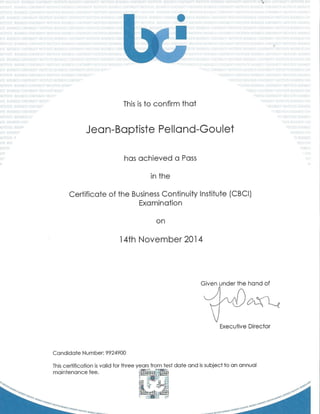 Diplome BCI - CBCI | PDF