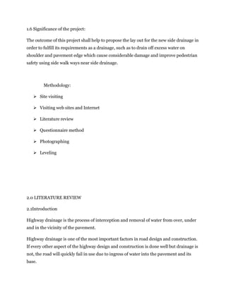 DESIGN OF ROAD DRAINAGE BY SIMBEIWET DANIEL | PDF