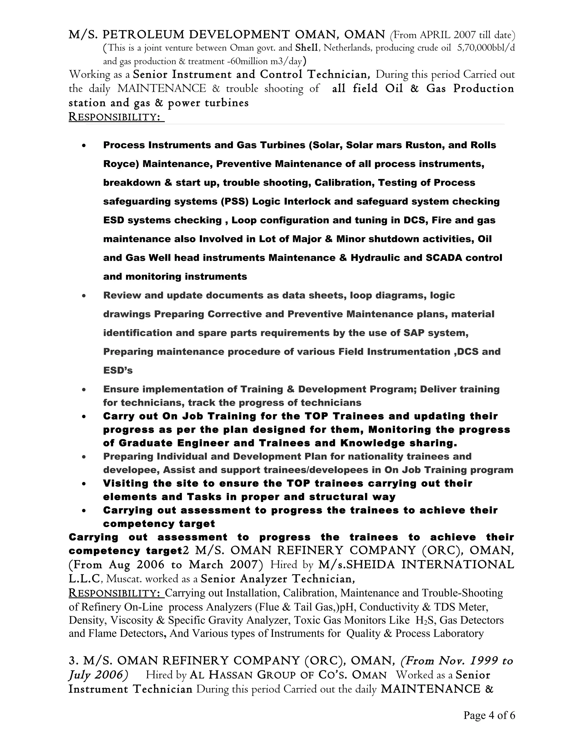 RAVI_D Sr.Instrument Technician | DOC