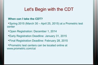 CSI certification presentation | PPT