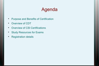 CSI certification presentation | PPT