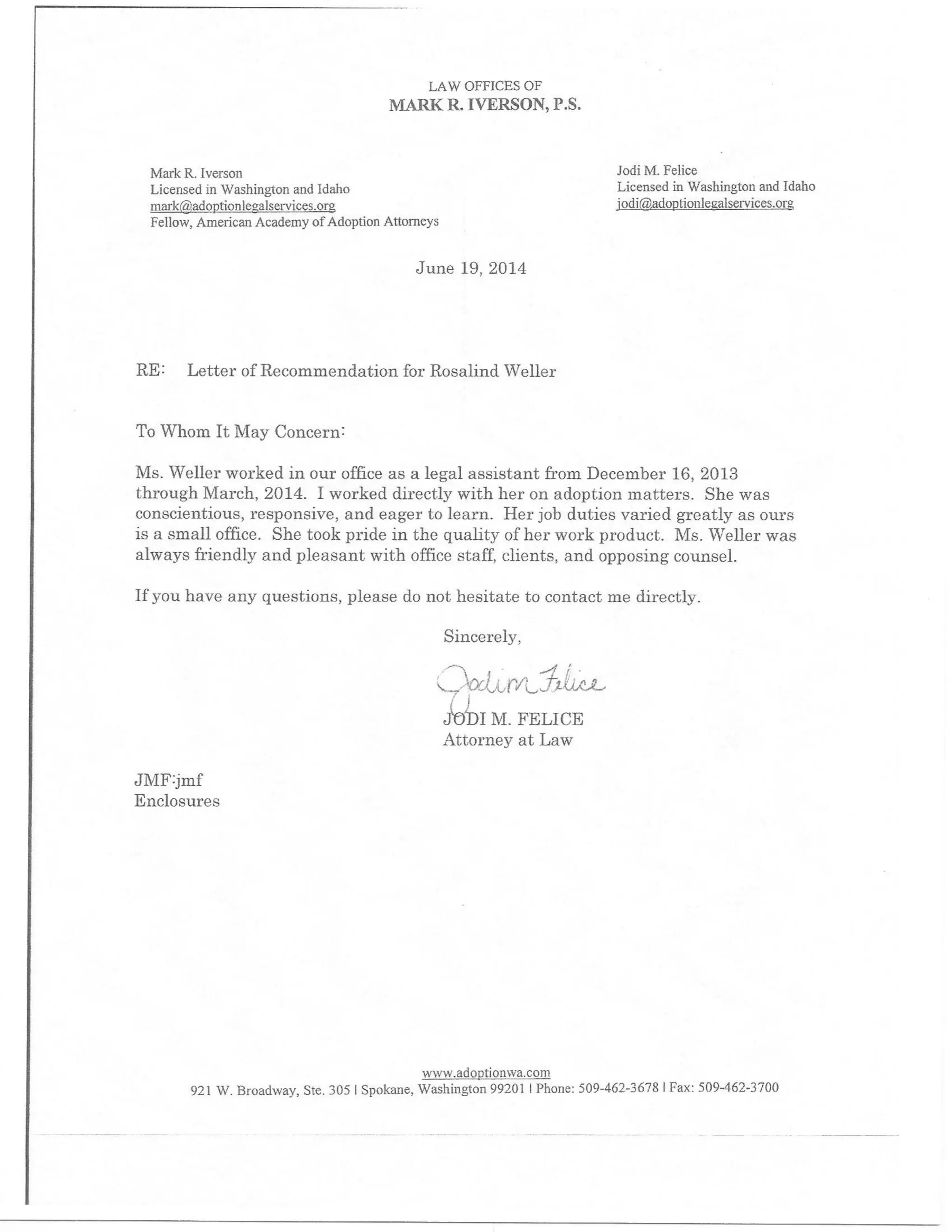 Iverson Letters of Rec | PDF