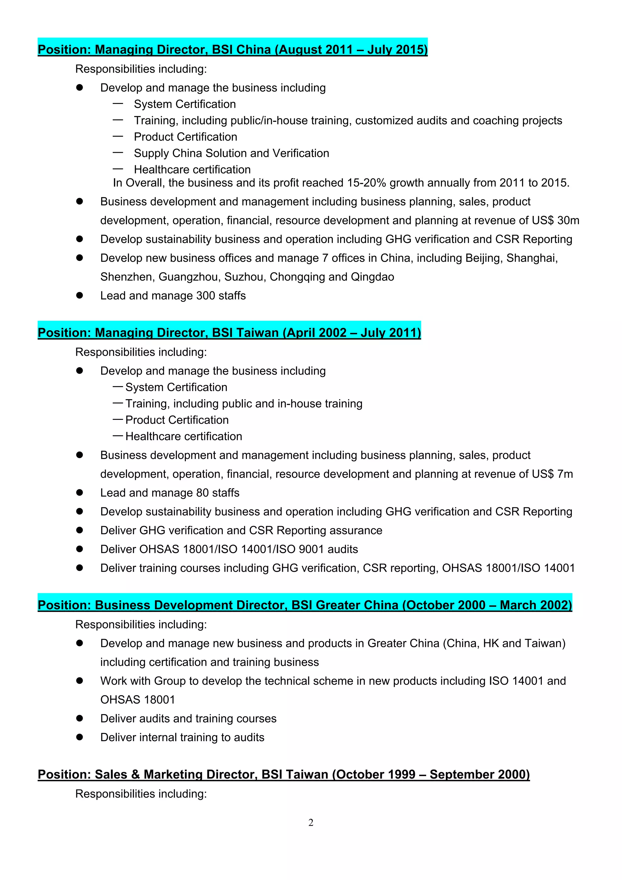 BSI Yi Min Gao CV-2016-9-9 | PDF