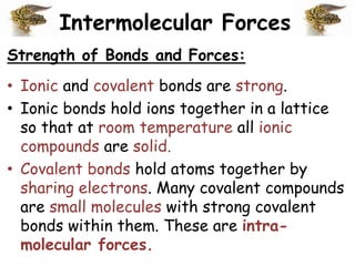 Intermolecular forces | PPTX