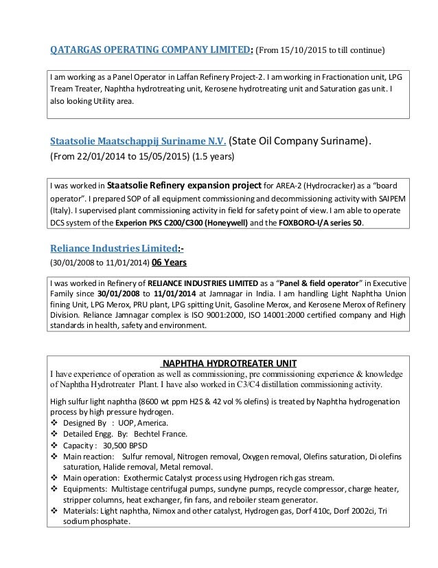 Operation Refinery - Mayur resume
