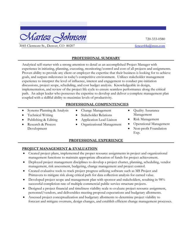 Johnson Martez 2016 Resume | PDF