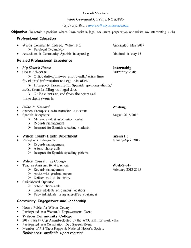 Updated 2016 Resume | DOCX