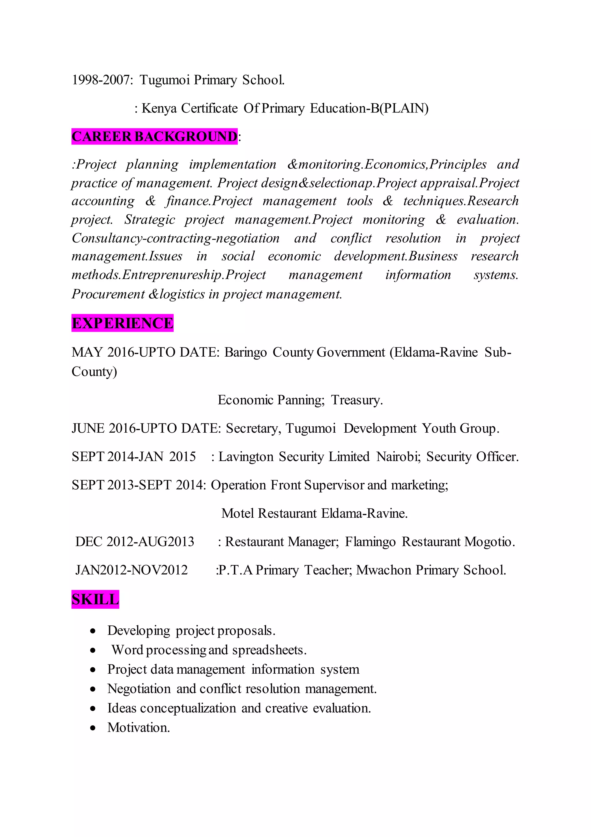 ALVIN CARRICULUM VITAE | DOCX